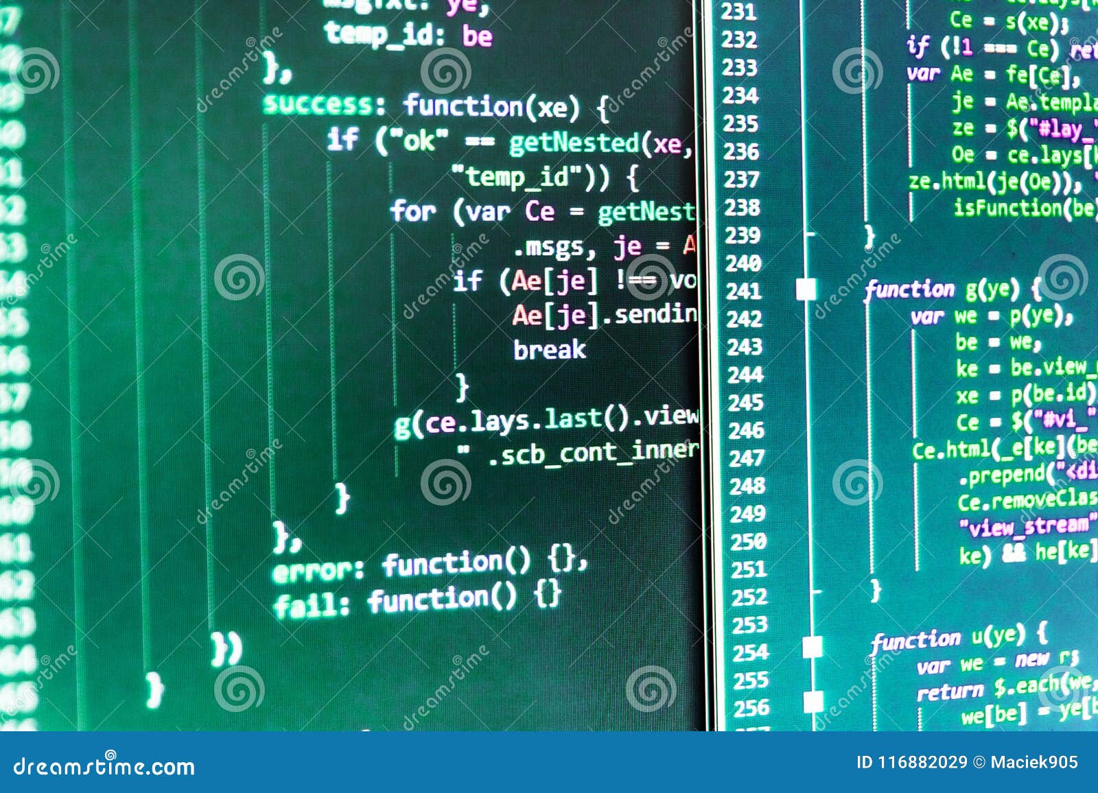 Javascript Code in Bracket Software. Stock Image - Image of language ... Javascript Code in Bracket Software. Stock Image - Image of language ...