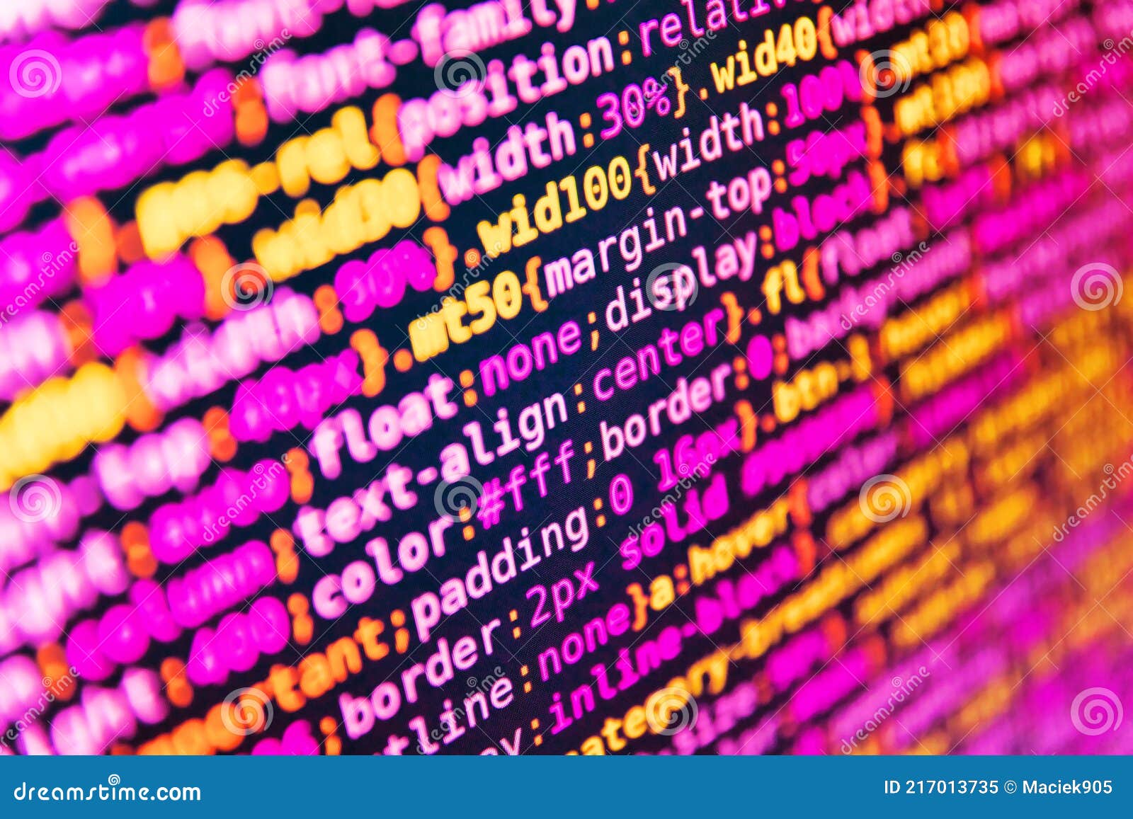 Javascript Code In Bracket Software Programmer Working In Computer Screen Stock Image Image