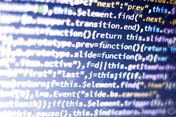 Javascript Code. Computer Programming Source Code. Abstract Screen of ...