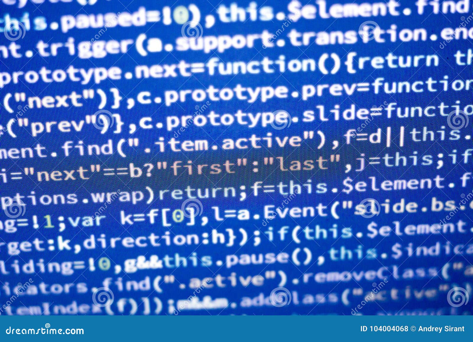 Javascript Code Computer Programming Source Code Abstract Screen Of Web Developer With Glowing