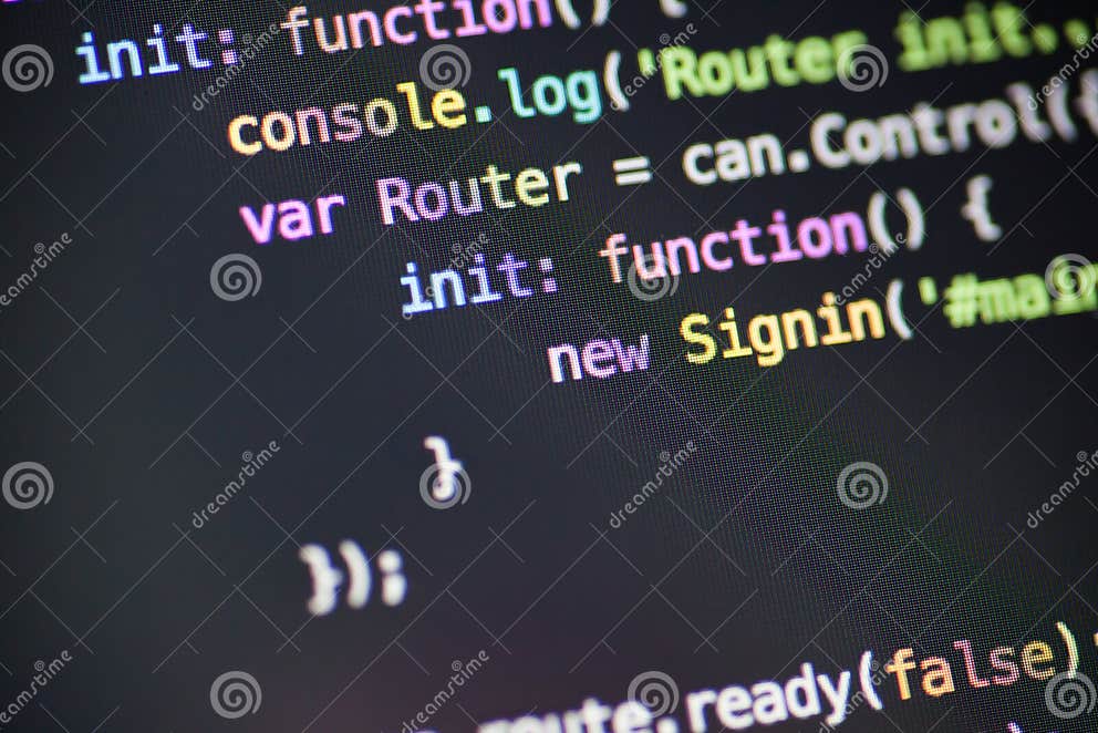 Javascript code lines stock photo. Image of language - 59098892