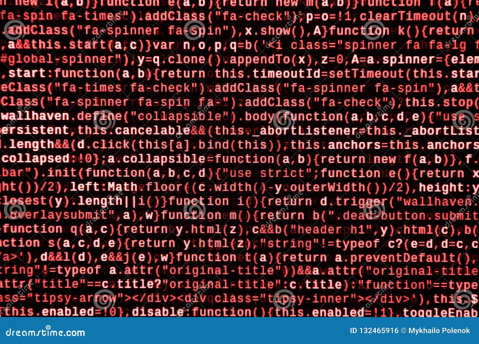 JavaScript Code in Text Editor. Coding Cyberspace Concept. Screen of ...