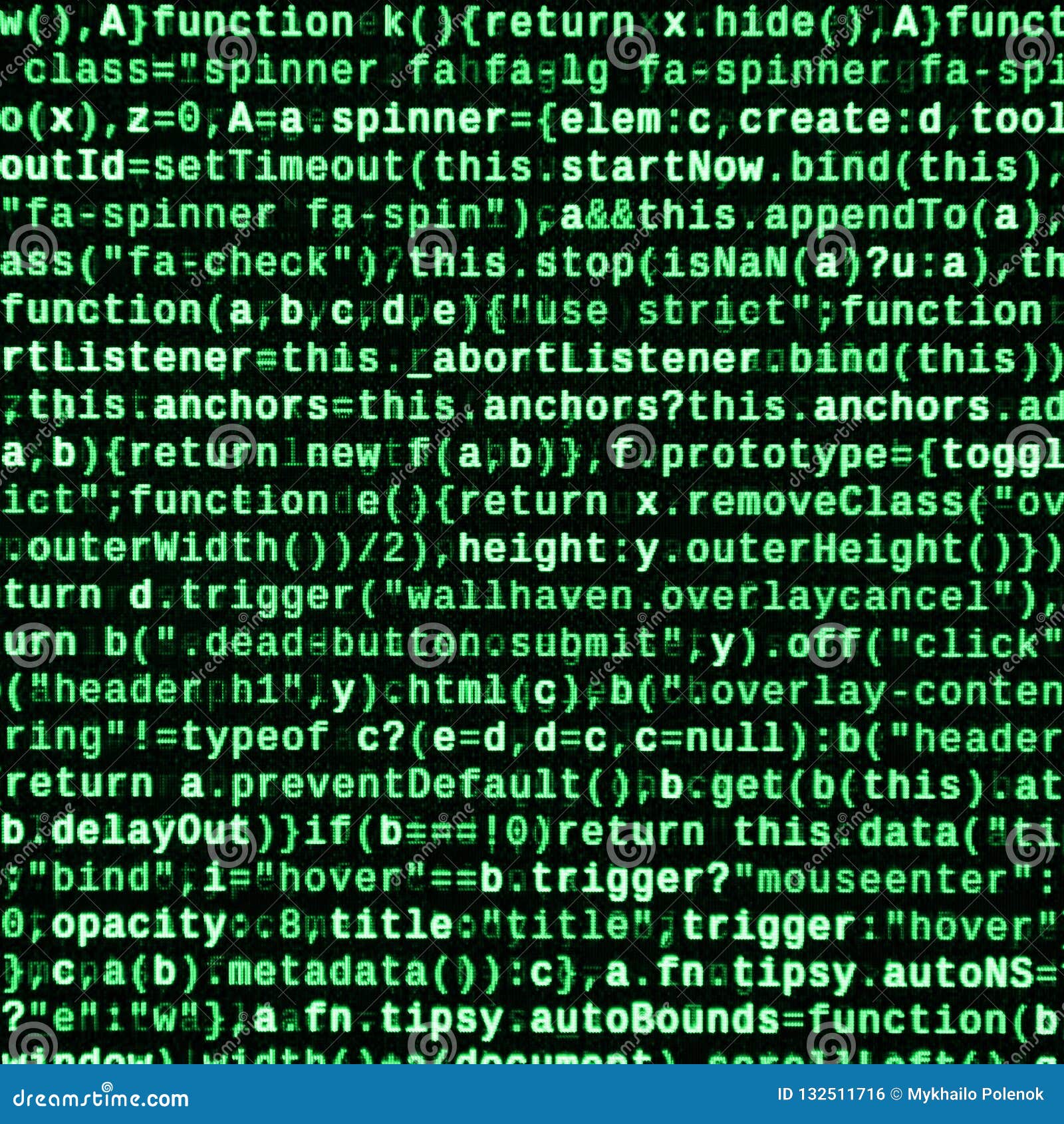 JavaScript Code in Text Editor. Coding Cyberspace Concept. Screen of ...