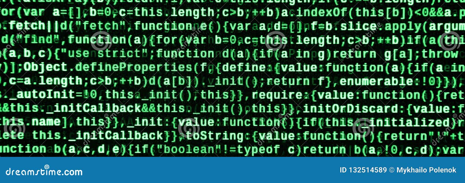 JavaScript Code in Text Editor. Coding Cyberspace Concept. Screen of ...