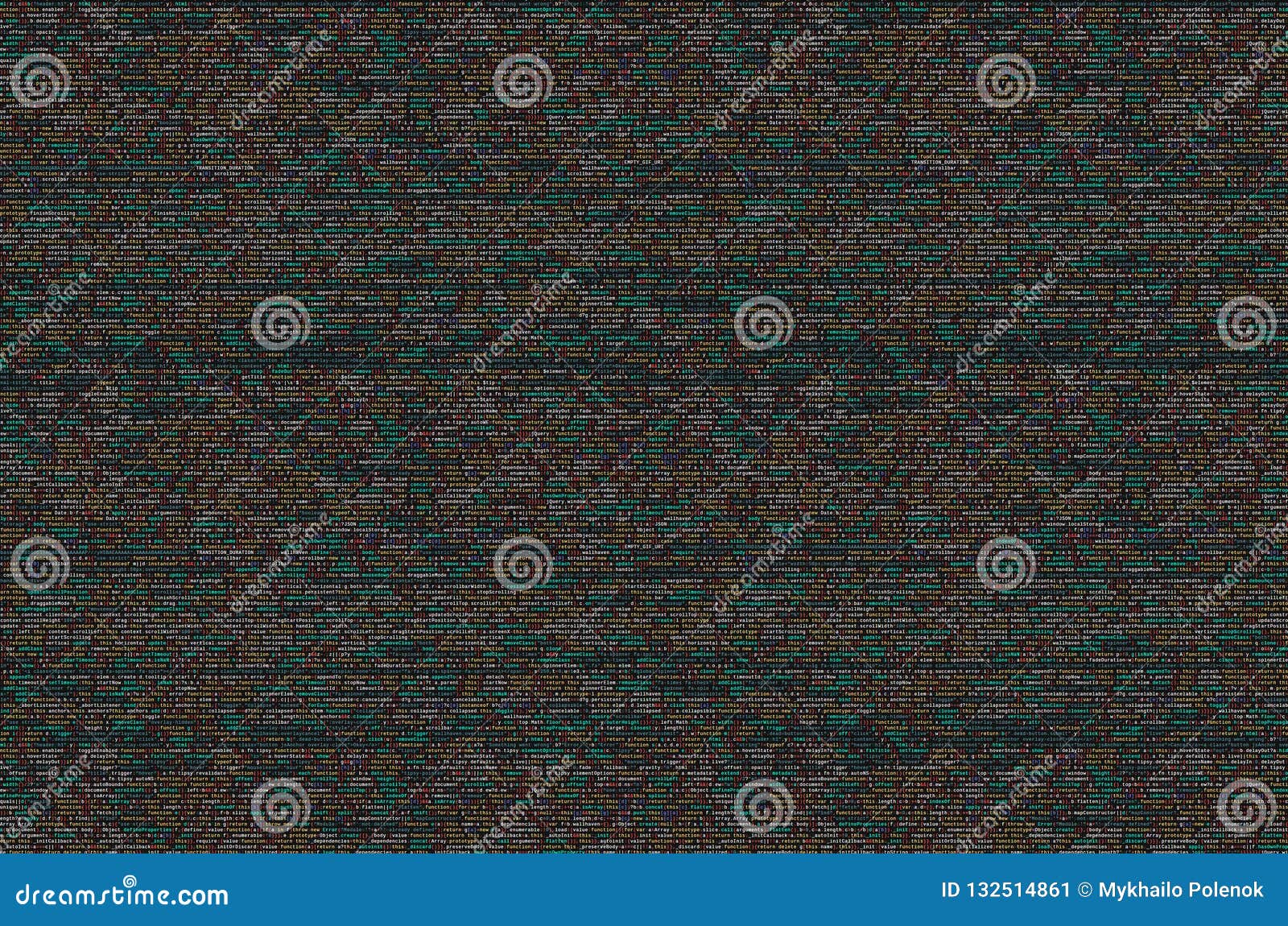 Javascript Code In Text Editor Coding Cyberspace Concept Screen Of Web Developing Code Stock