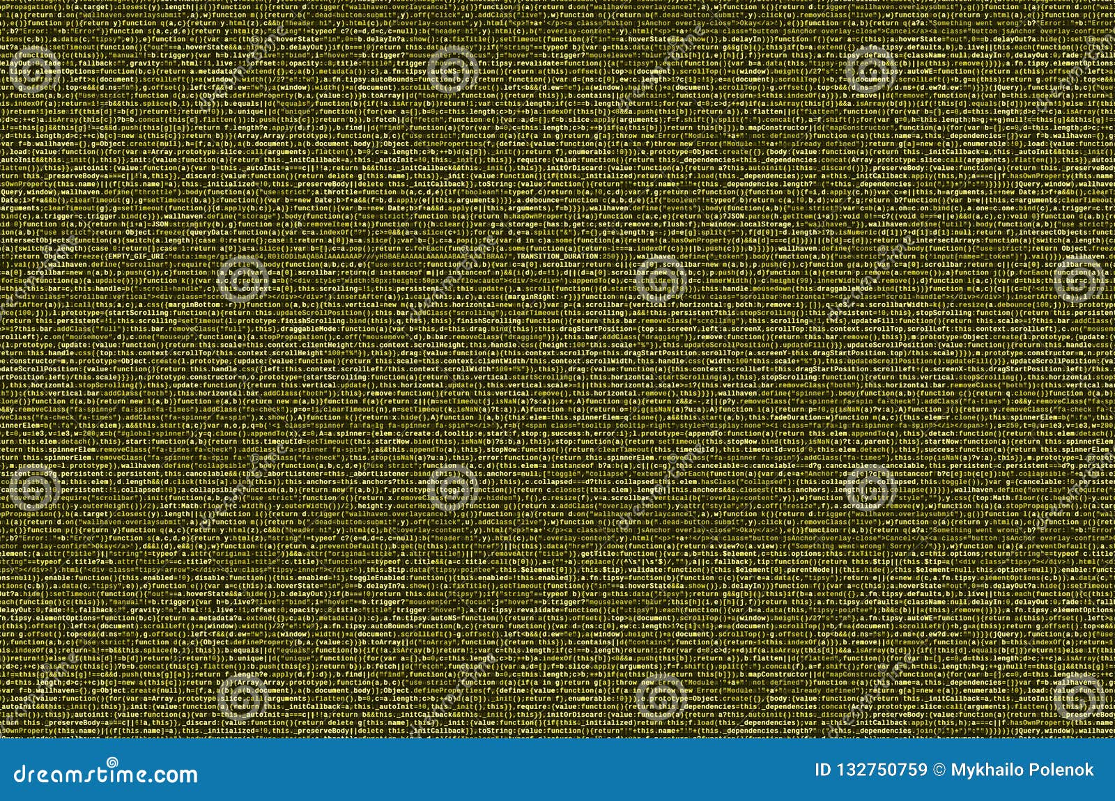 Javascript Code In Text Editor Coding Cyberspace Concept Screen Of Web Developing Code Stock