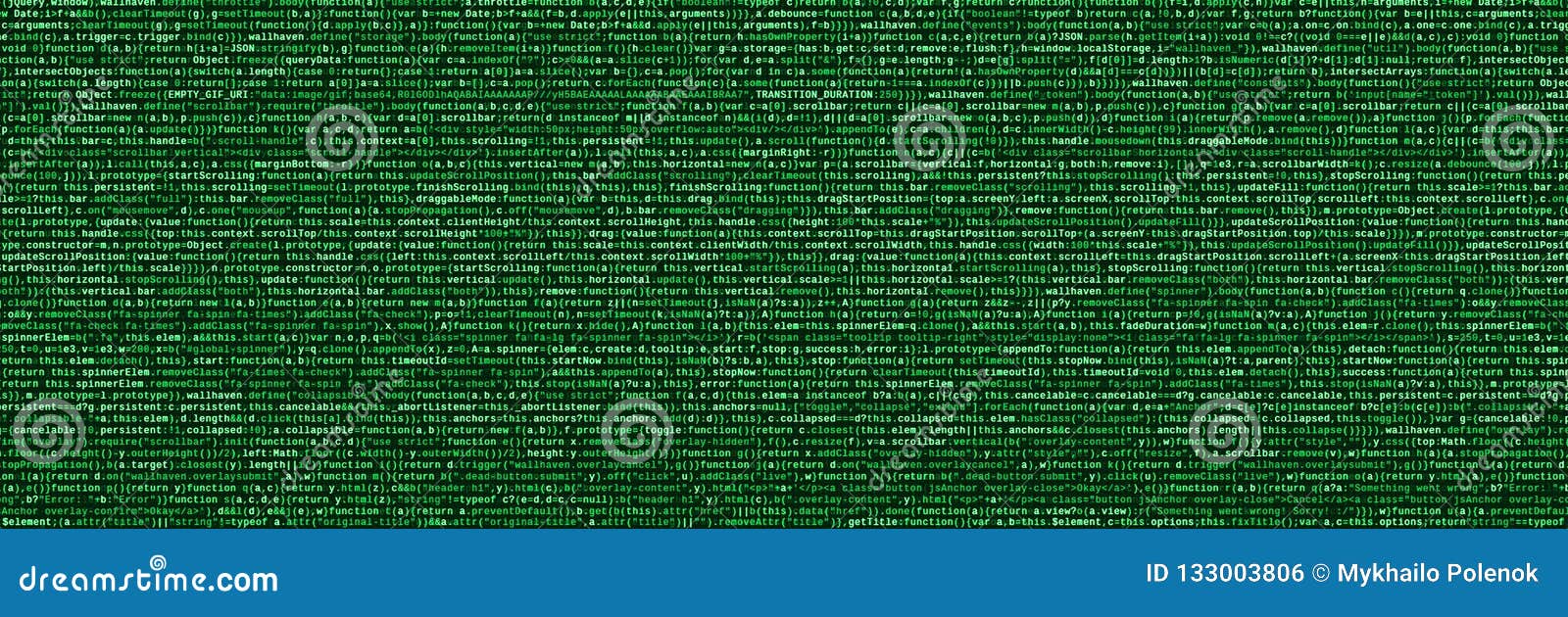 Javascript Code In Text Editor Coding Cyberspace Concept Screen Of