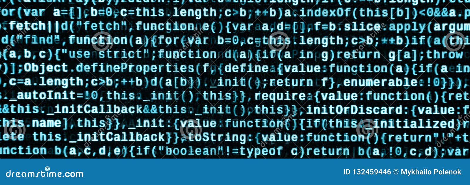 Javascript Code In Text Editor Coding Cyberspace Concept Screen Of Web Developing Code Stock