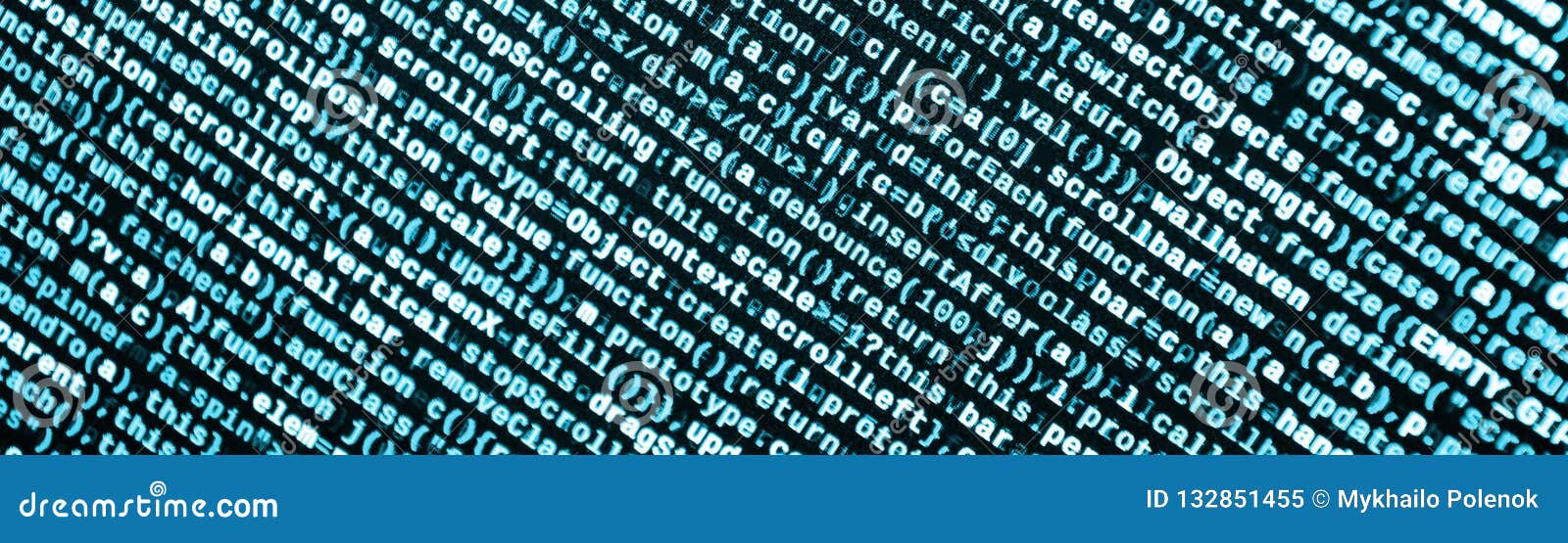 Javascript Code In Text Editor Coding Cyberspace Concept Screen Of Web Developing Code Stock