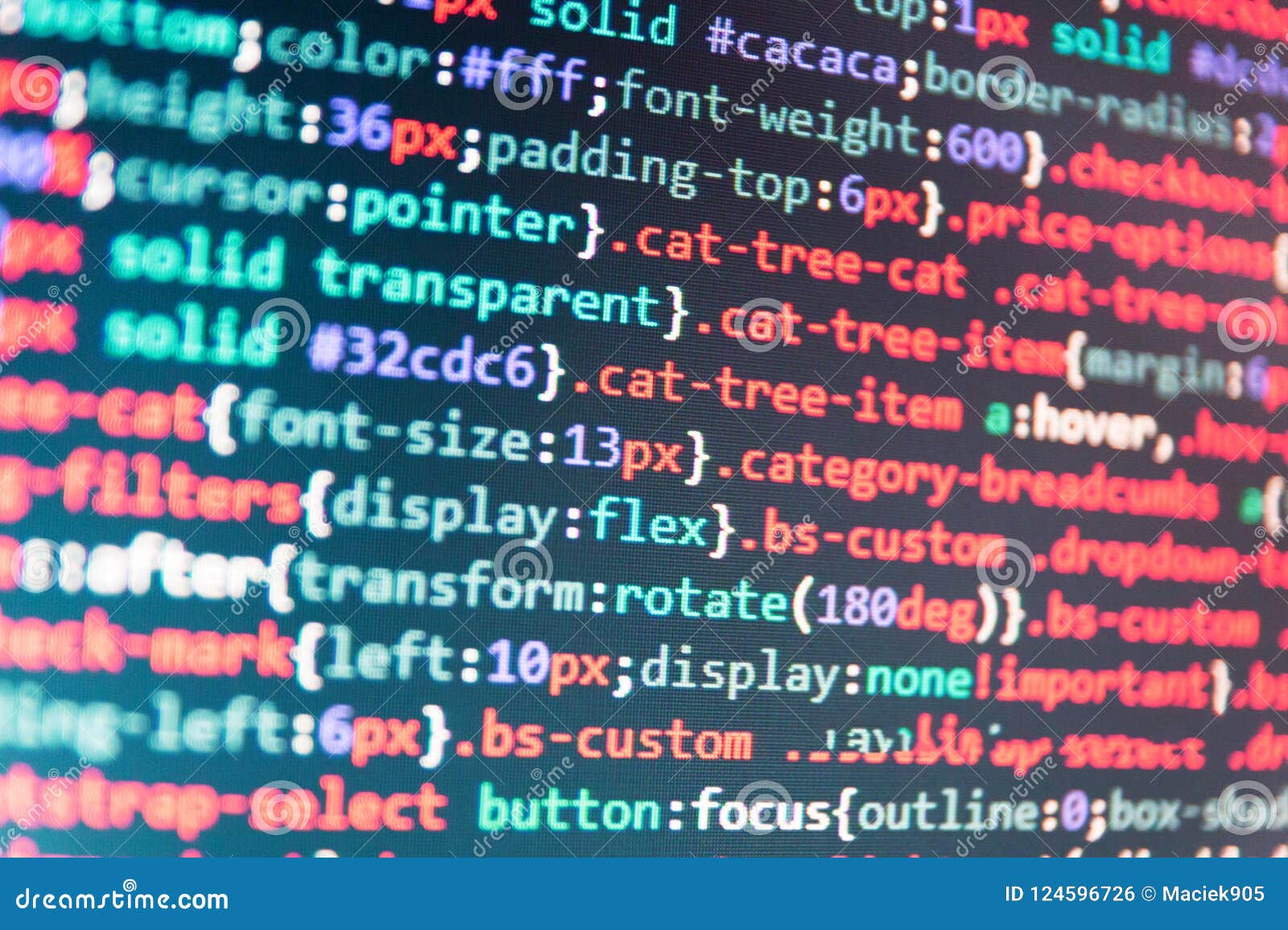 JavaScript Code in Text Editor Stock Photo - Image of application, flow: 124596726