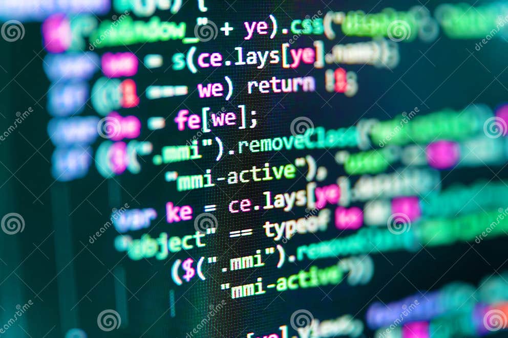 Javascript Code In Text Editor Php Data Source File Stock Image Image Of Intelligence Data