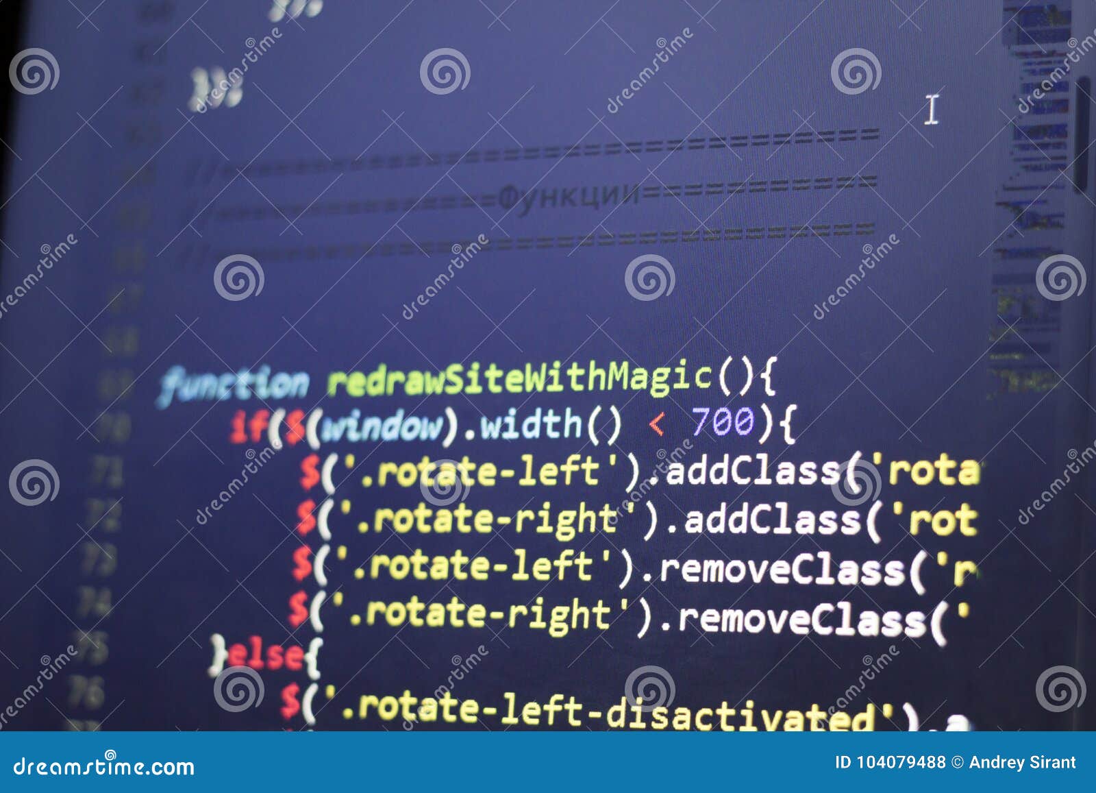 Javascript Front End Code Computer Programming Source Code Abstract Screen Of Web Developer