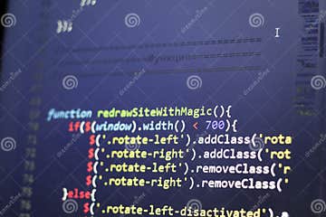 Javascript Front-end Code. Computer Programming Source Code. Abstract ...