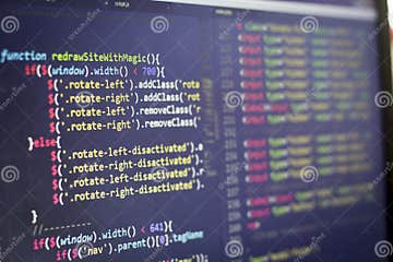 Javascript Front-end Code. Computer Programming Source Code. Abstract ...