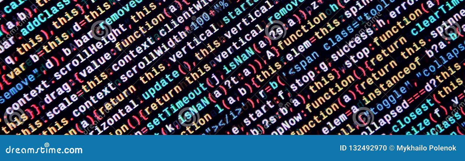 Javascript Functions Variables Objects Monitor Closeup Of Function Source Code Stock