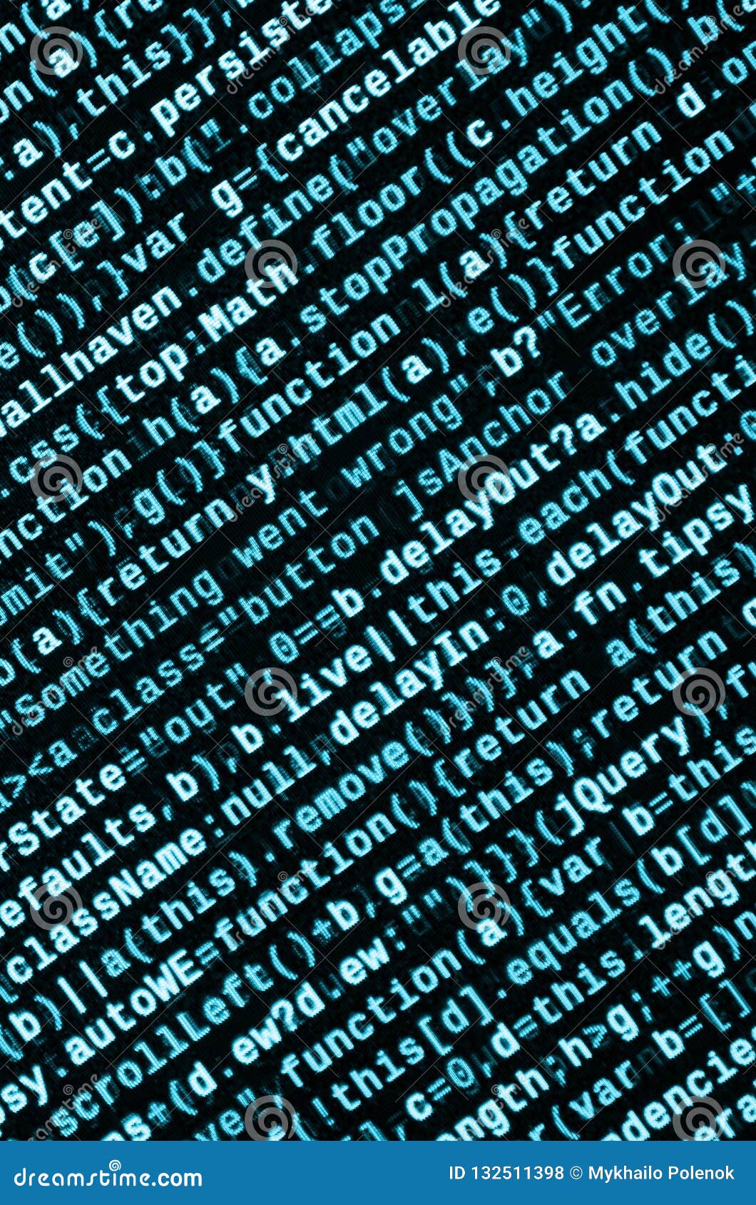 Javascript Functions, Variables, Objects. Monitor Closeup of Function Source Code Stock Photo ...
