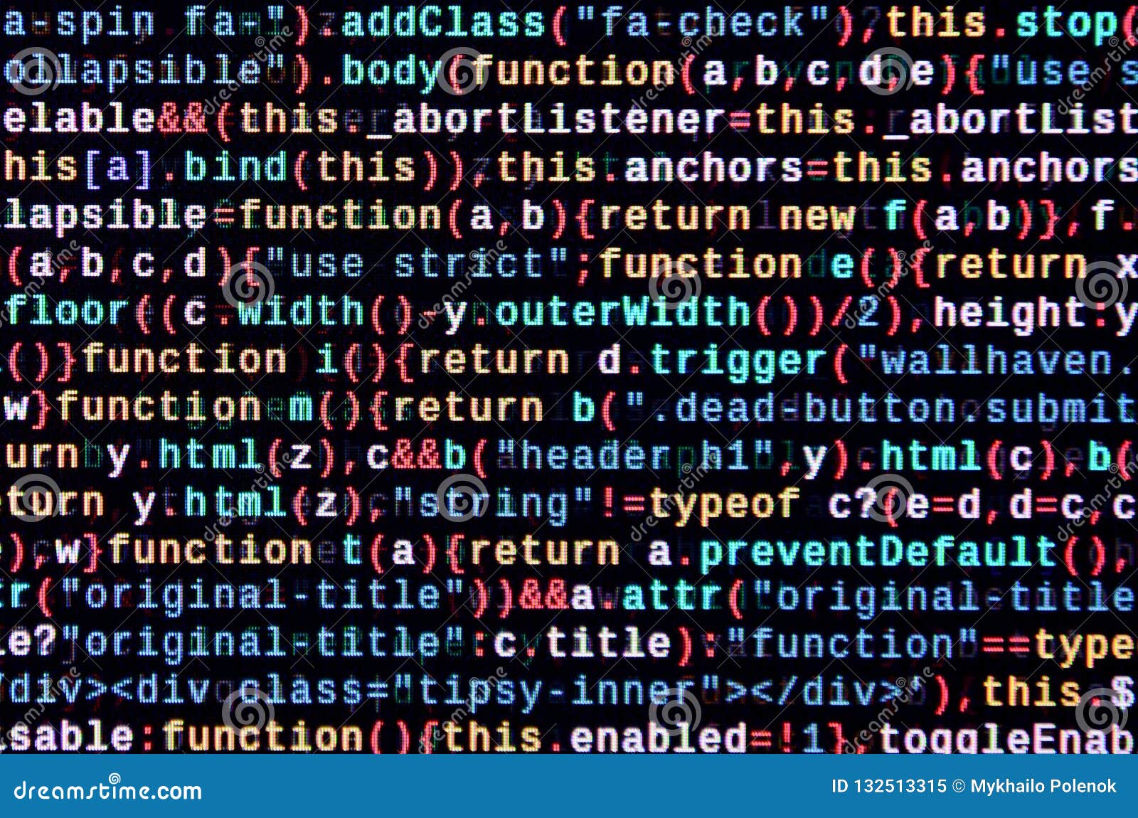 Javascript Functions, Variables, Objects. Monitor Closeup Of Function ... Javascript Functions, Variables, Objects. Monitor Closeup Of Function ...