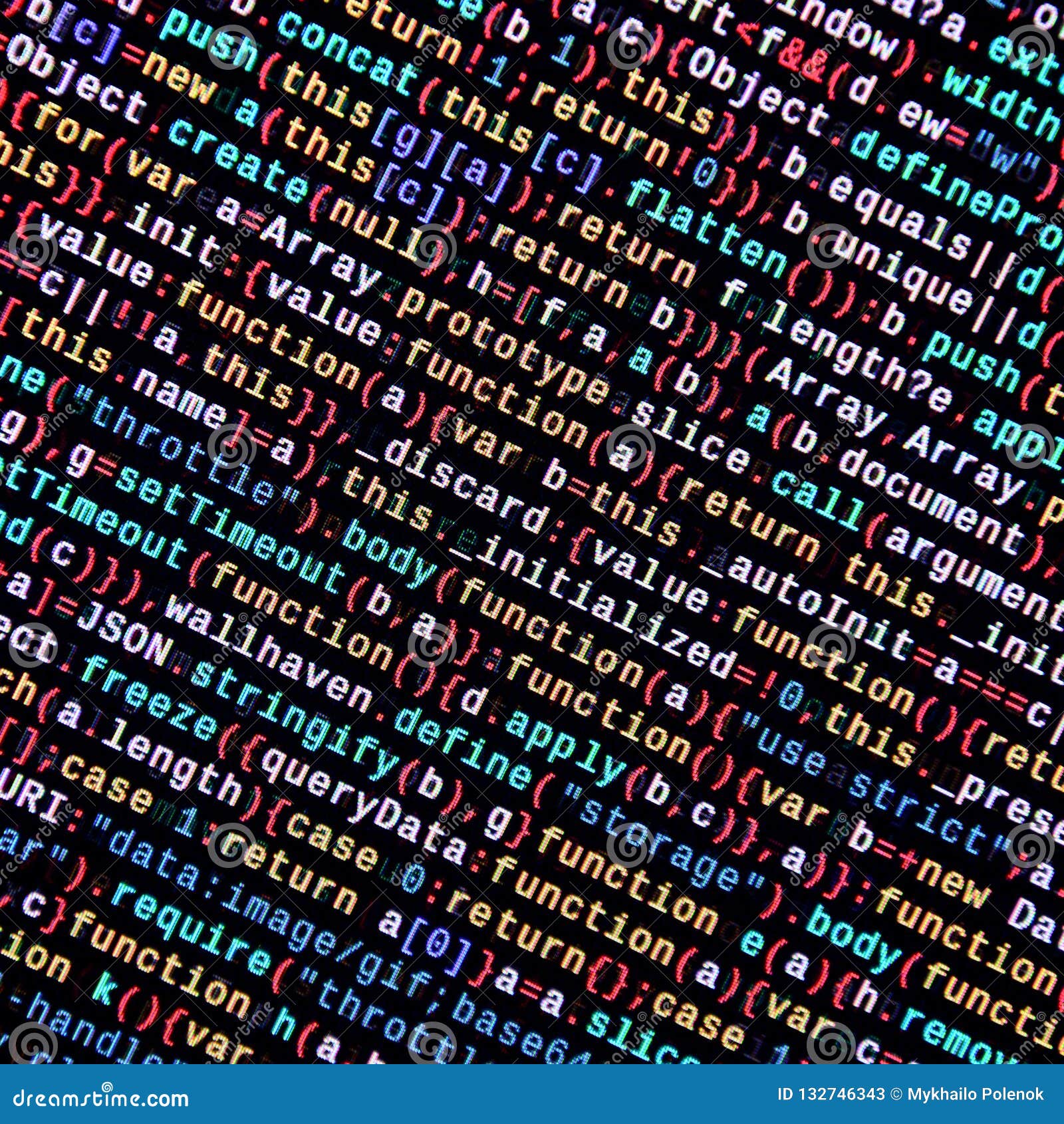 Javascript Functions, Variables, Objects. Monitor Closeup of Function ...