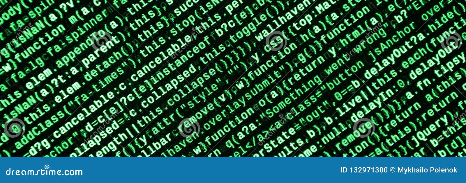Javascript Functions Variables Objects Monitor Closeup Of Function Source Code Stock