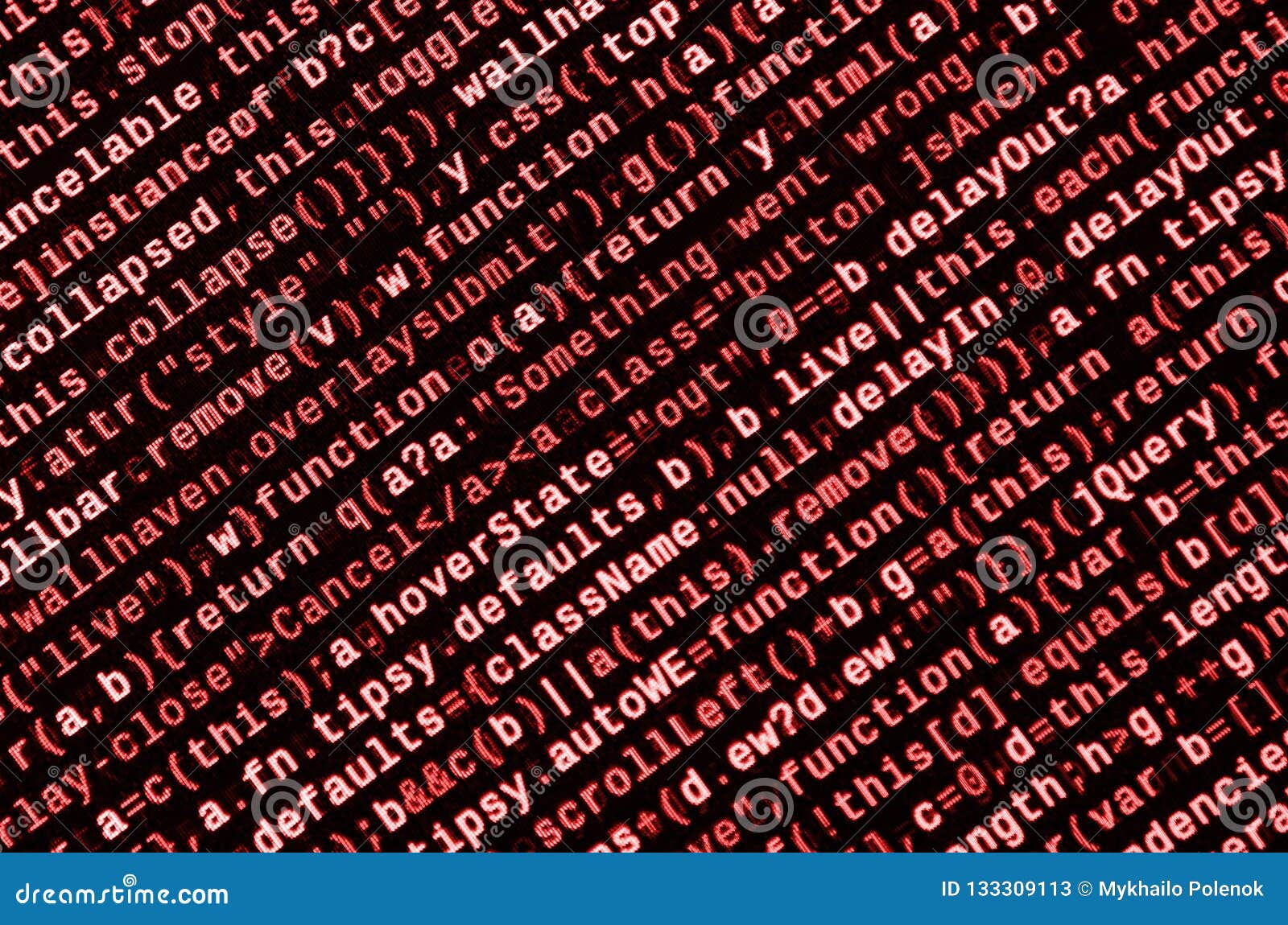 Javascript Functions Variables Objects Monitor Closeup Of Function Source Code Stock
