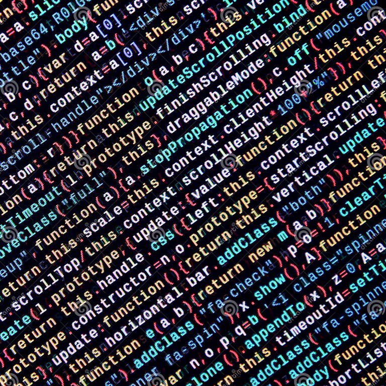 Javascript Functions Variables Objects Monitor Closeup Of Function 