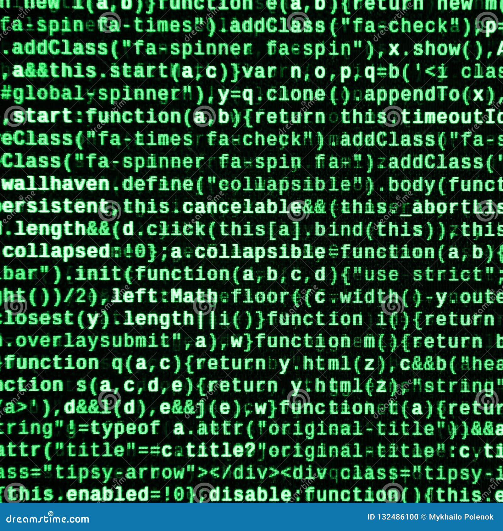 Javascript Functions Variables Objects Monitor Closeup Of Function Source Code Stock