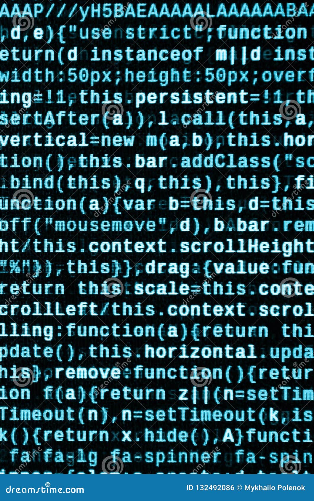 Javascript Functions Variables Objects Monitor Closeup Of Function Source Code Stock