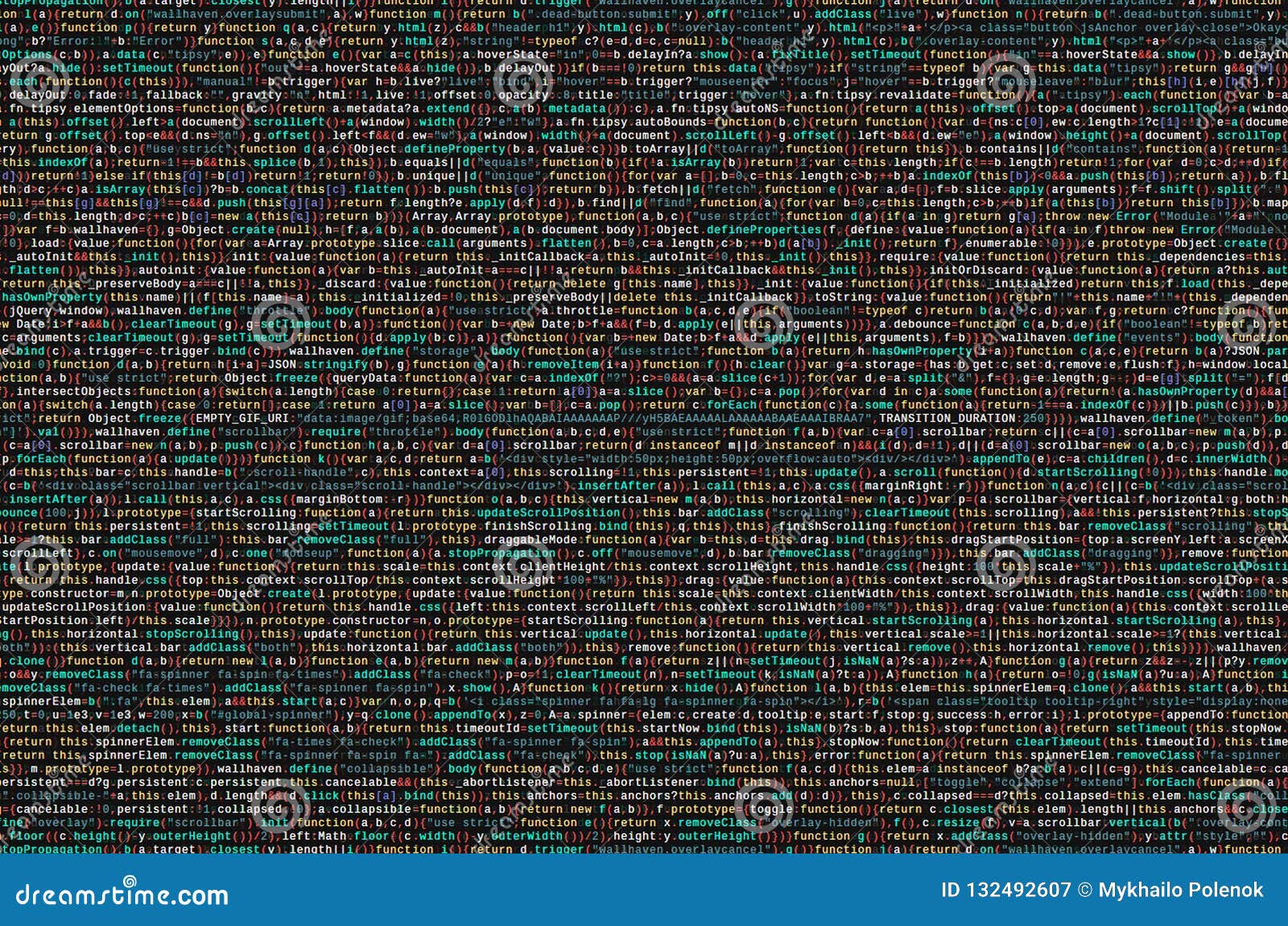 Javascript Functions Variables Objects Monitor Closeup Of Function Source Code Stock Image
