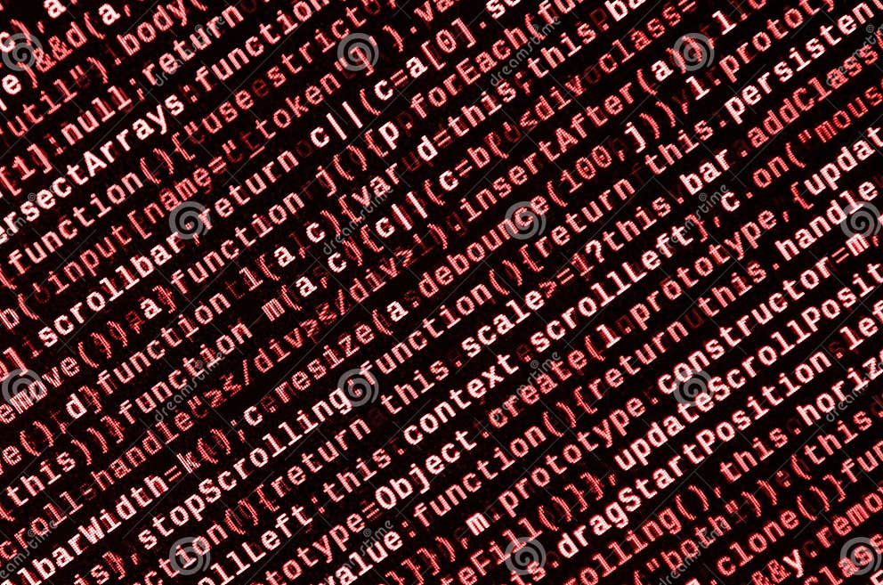 Javascript Functions, Variables, Objects. Monitor Closeup of Function ...