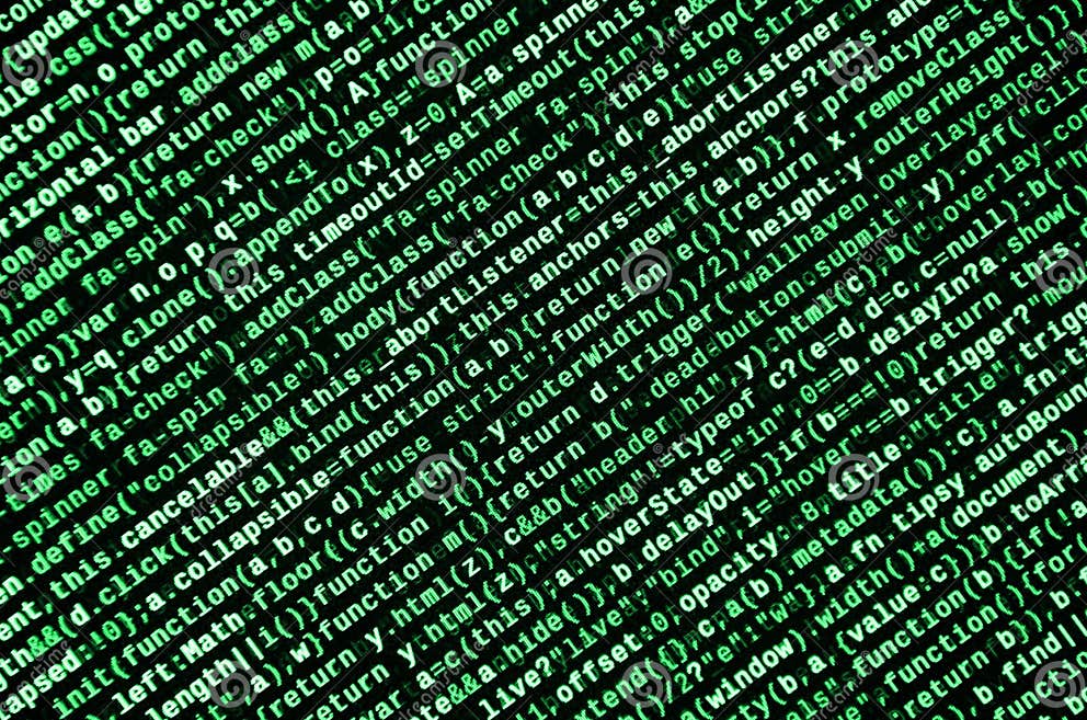 Javascript Functions, Variables, Objects. Monitor Closeup of Function ...