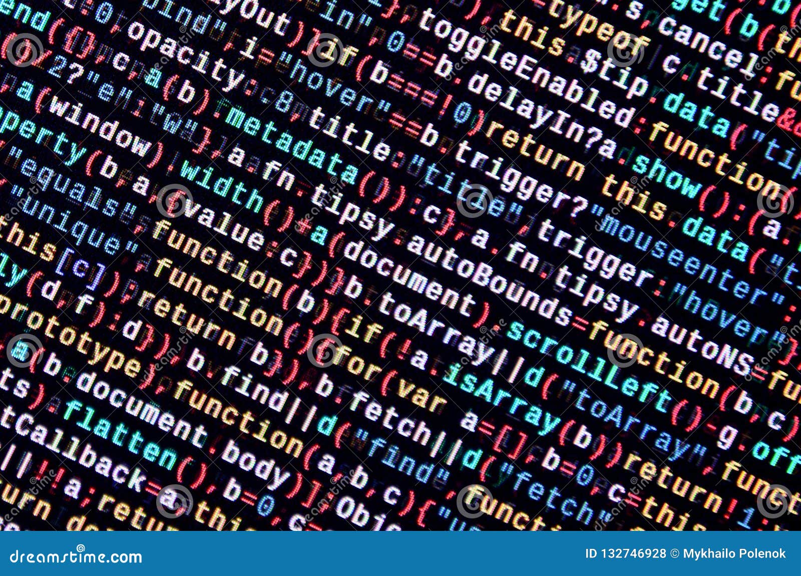 Javascript Functions, Variables, Objects. Monitor Closeup Of Function ...
