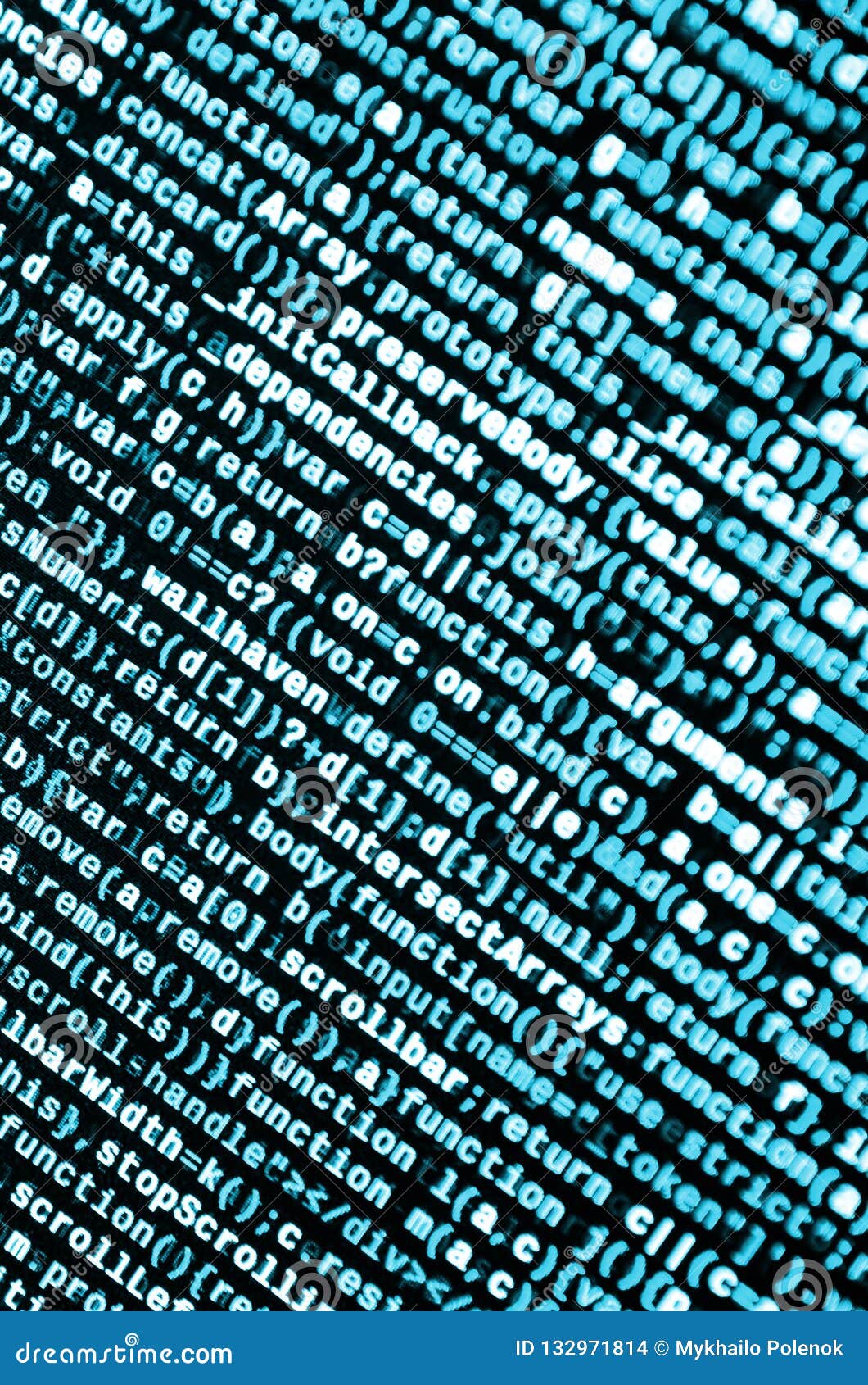 Javascript Functions Variables Objects Monitor Closeup Of Function Source Code Stock