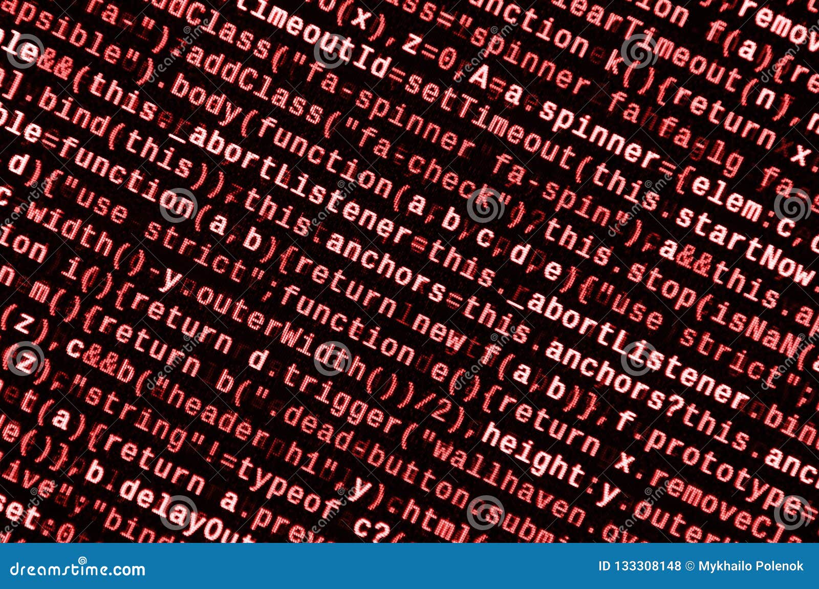 Javascript Functions Variables Objects Monitor Closeup Of Function Source Code Stock