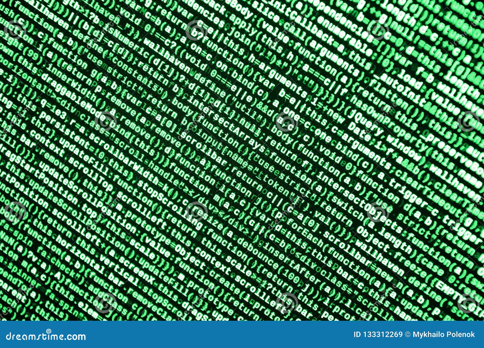 Javascript Functions Variables Objects Monitor Closeup Of Function Source Code Stock