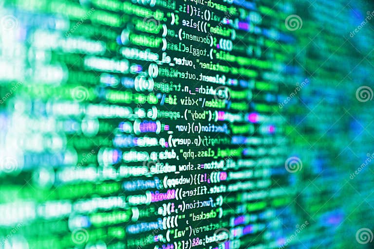 Javascript Functions, Variables, Objects. Programmer Working on ...