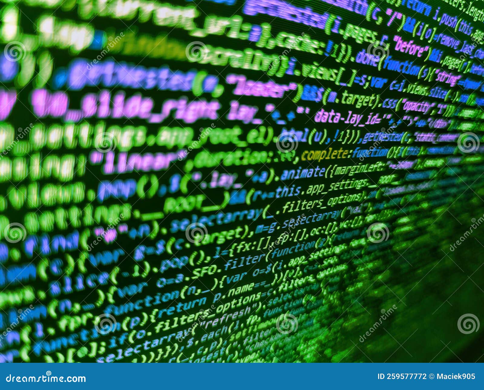 Javascript Functions Variables Objects Programming Code Abstract Screen Of Software Developer