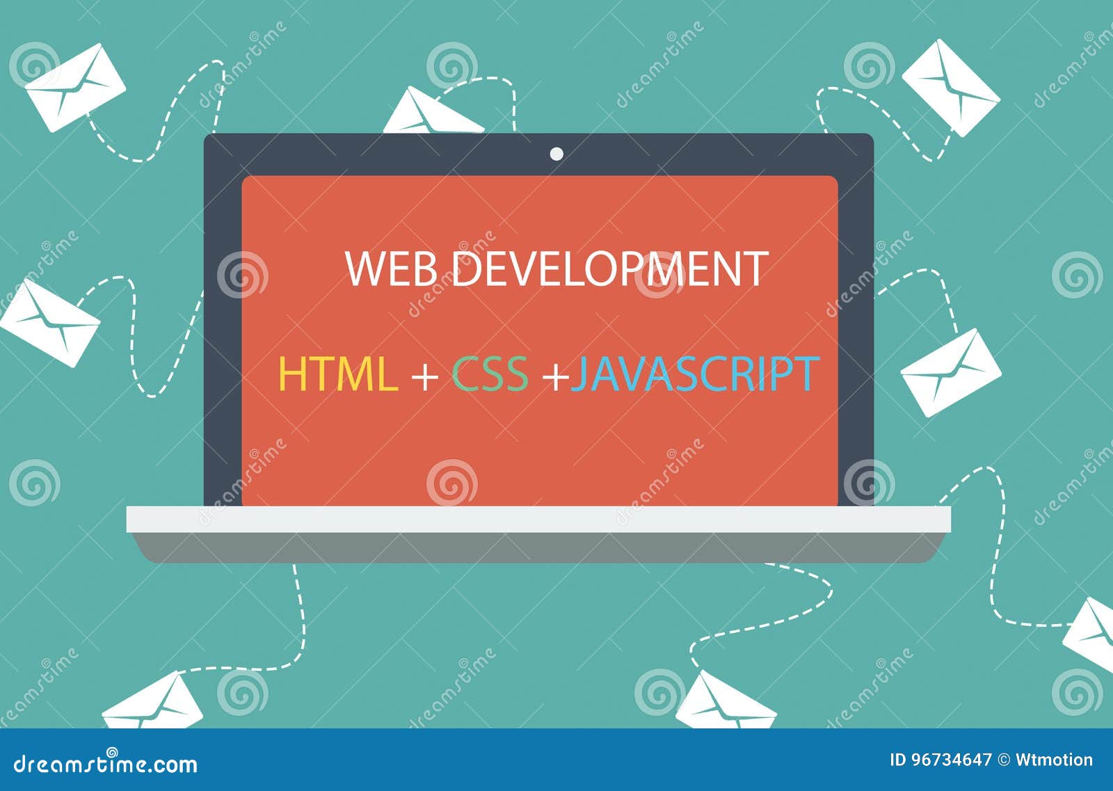 Javascript HTML CSS stock abbildung. Illustration von auslegung - 96734647