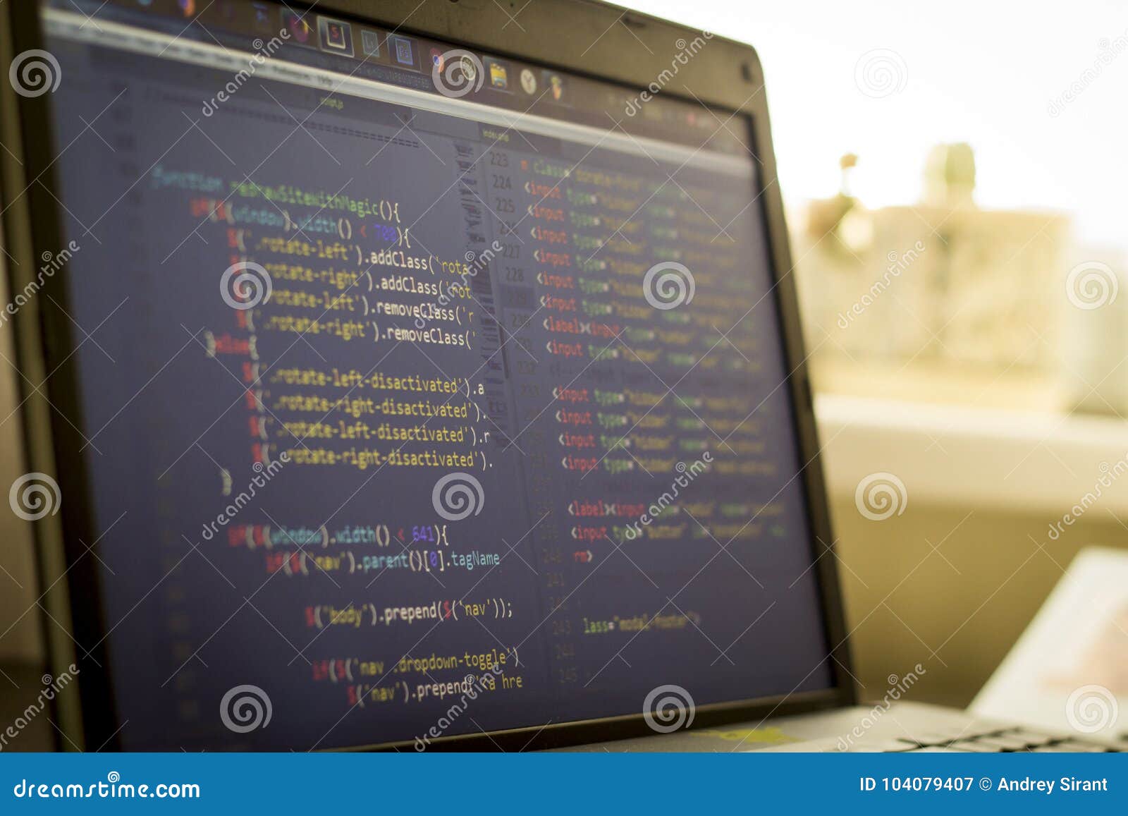 Javascript And Html Front End Code Computer Programming Source Code