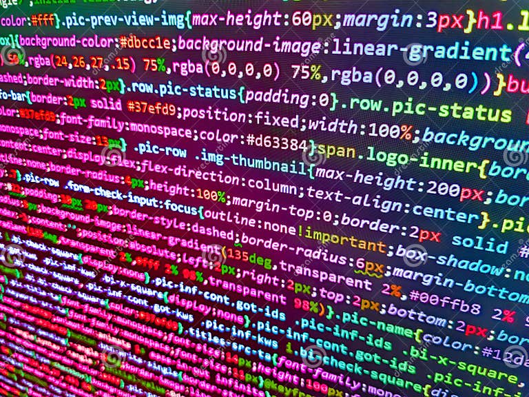 Javascript Lines Of Code Into A Library For Website Application Stock Image Image Of Business 
