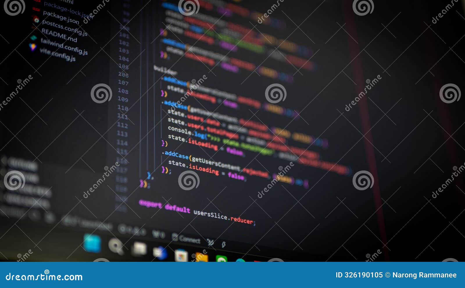 JavaScript Programming Language Code in Text Editor. Prevent Hacks in Internet Security. Stock ...