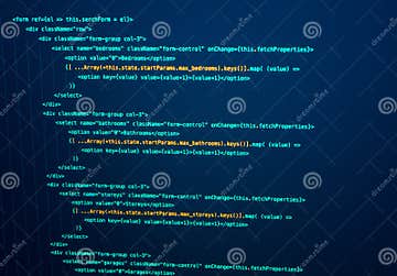 Javascript React Code. Software Source Code. Programming Code on ...