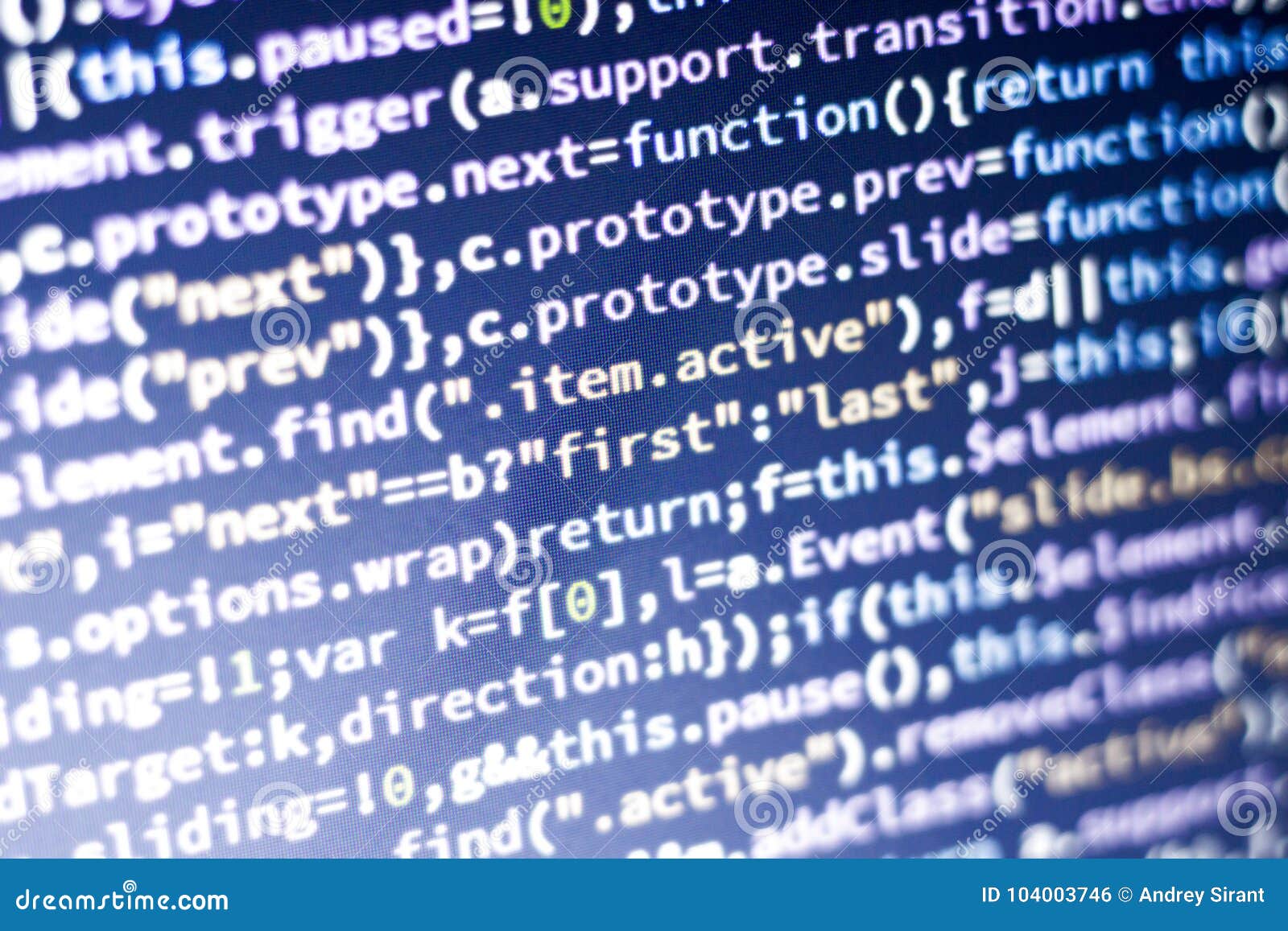 Javascriptcode Computer Programmerings Broncode Het Abstracte Scherm Van Webontwikkelaar Met Het