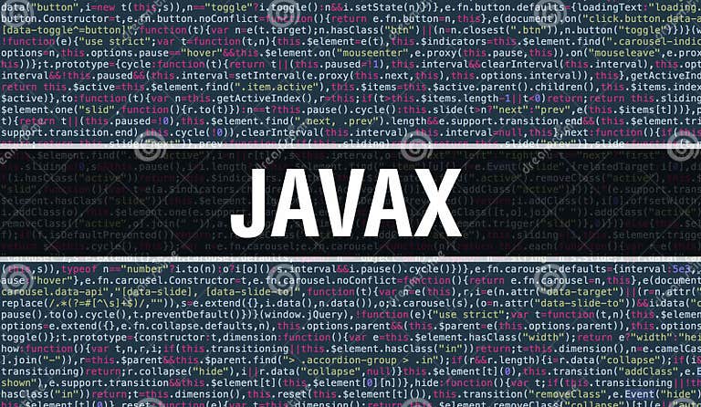 Javax Text Written on Programming Code Abstract Technology Background ...