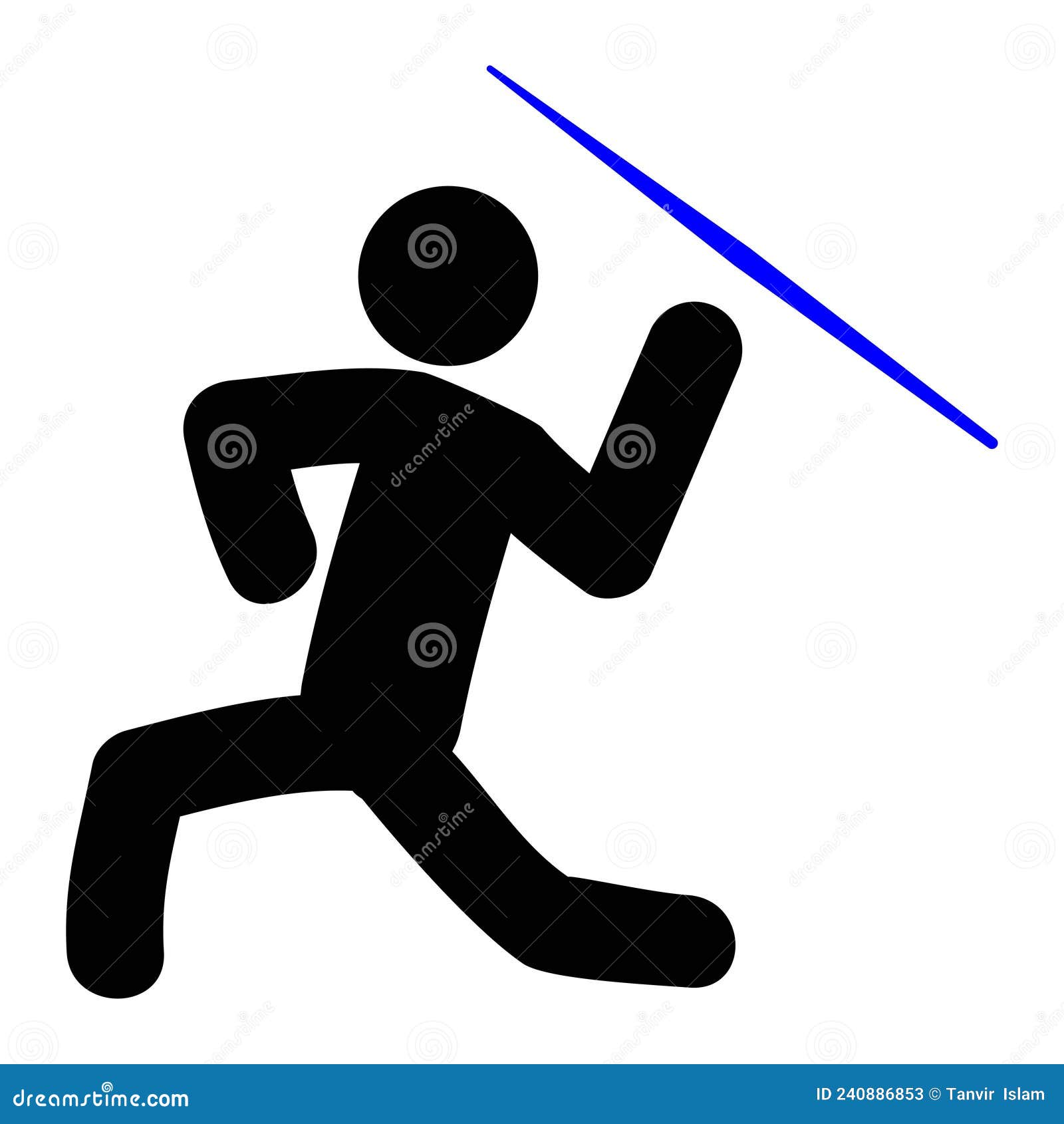 Javelin throw icon stock vector. Illustration of friends - 240886853