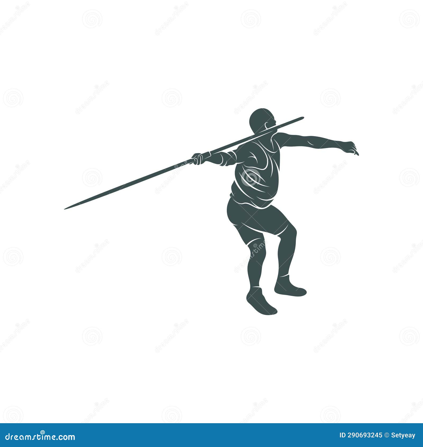 Javelin Thrower Vector Illustration Design. Javelin Thrower Logo Design ...