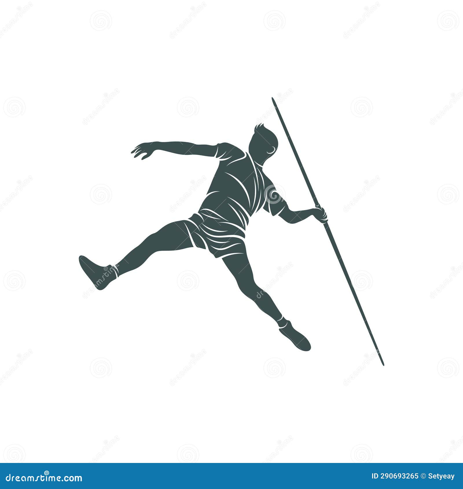 Javelin Thrower Vector Illustration Design. Javelin Thrower Logo Design ...