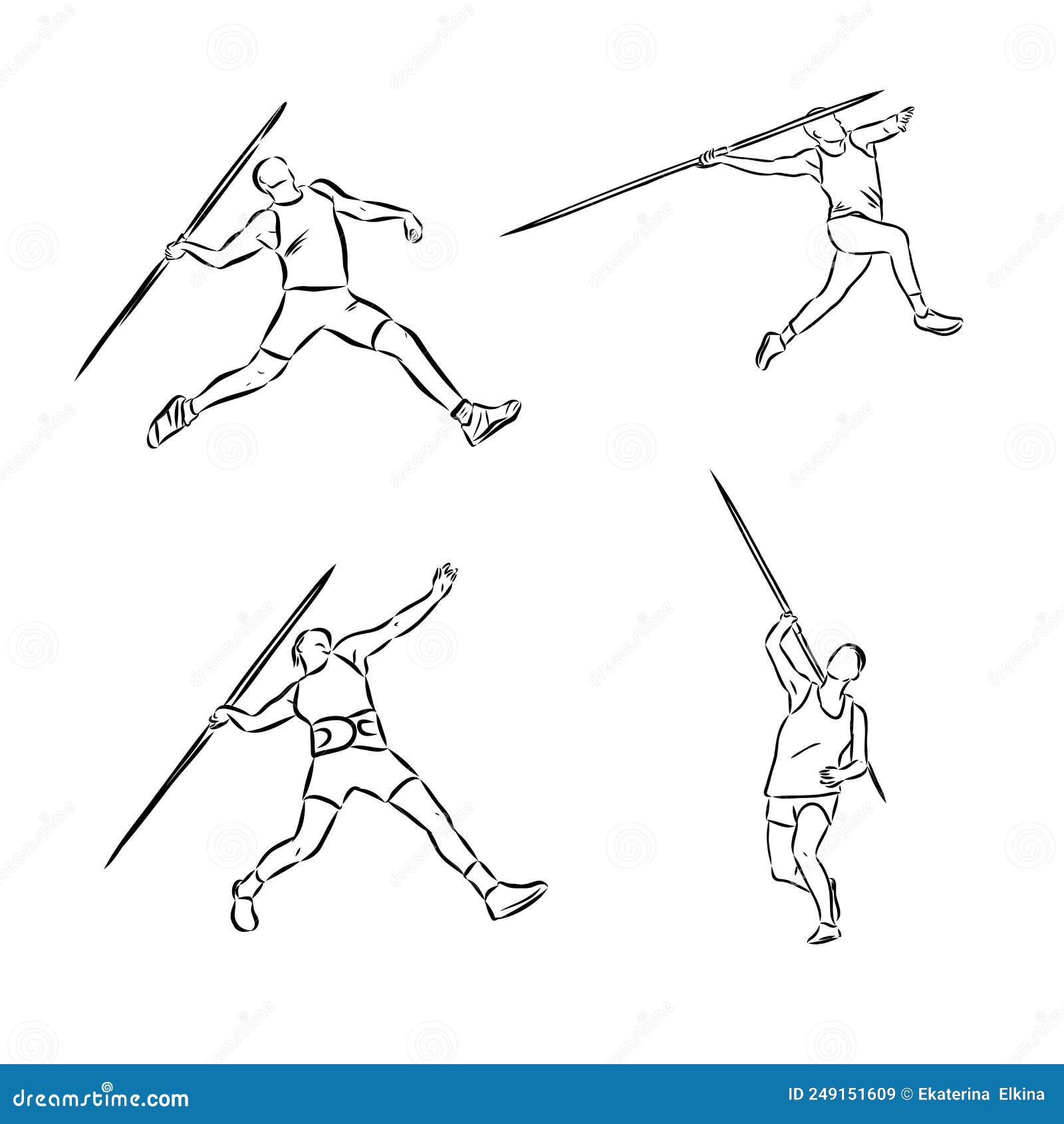 Javelin Throwing Athlete Vector Vector Sign And Symbol Isolated On