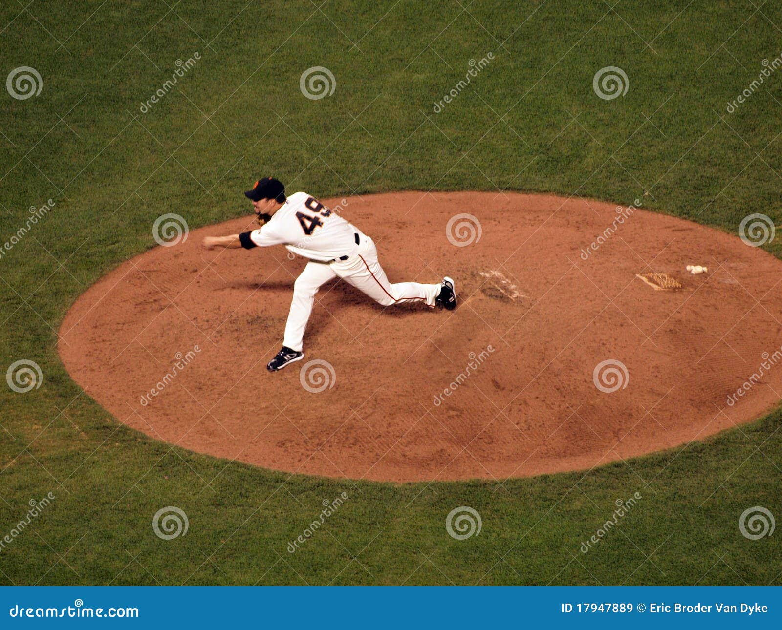 Javier Lopez Steps through Throw of Pitch Editorial Stock Image - Image ...