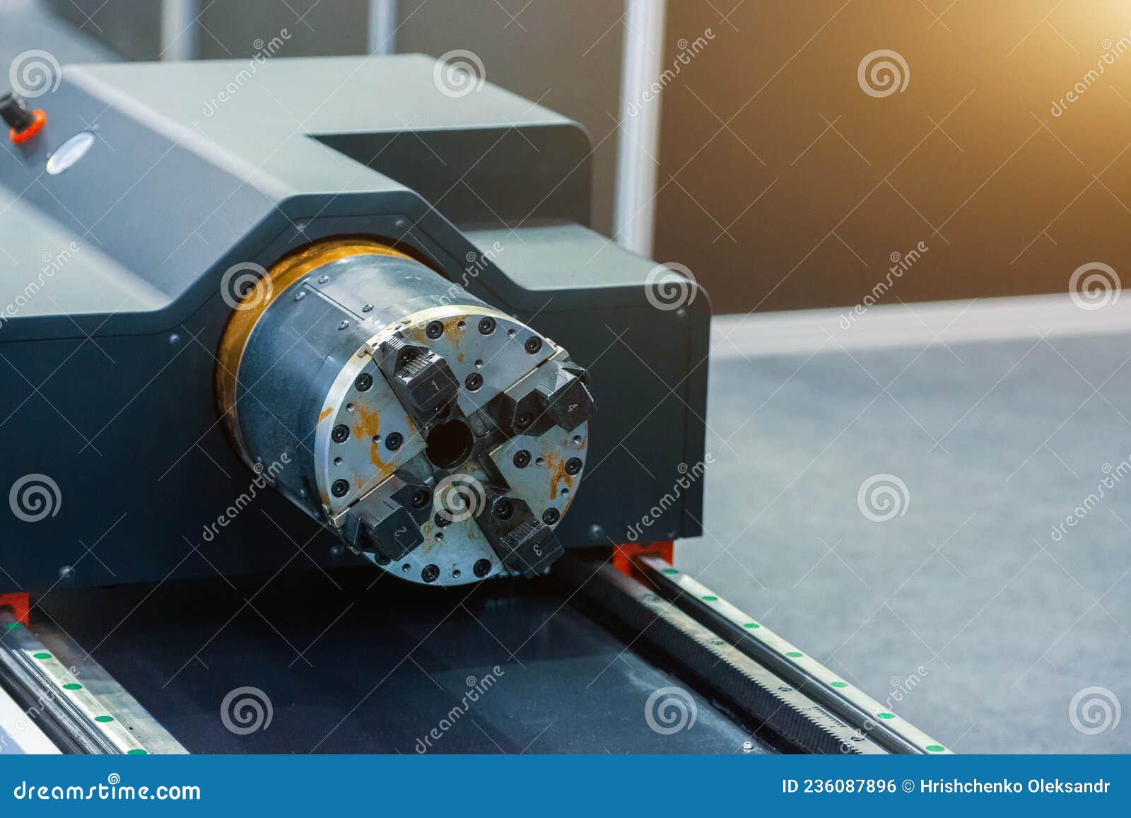 4-jaw Hydraulic Lathe Chuck With Through Hole Royalty-Free Stock Image ...