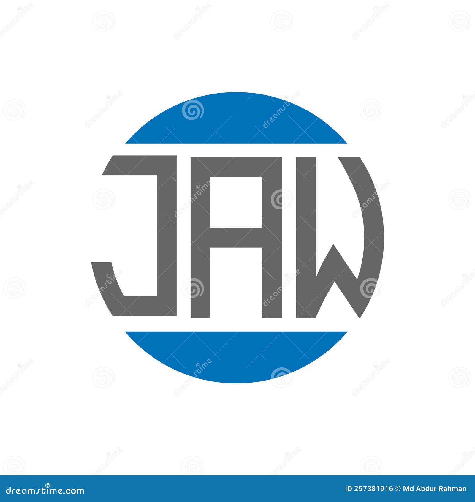 JAW Letter Logo Design on White Background. JAW Creative Initials ...